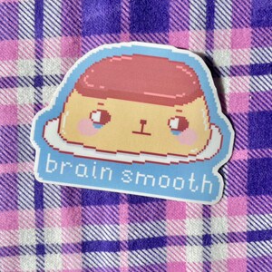 Sad Dumb Pudding "brain Smooth" Holographic Die Cut Vinyl Sticker ...