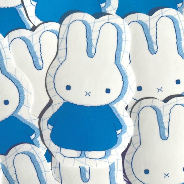 Blue Miffy Stickers - Etsy