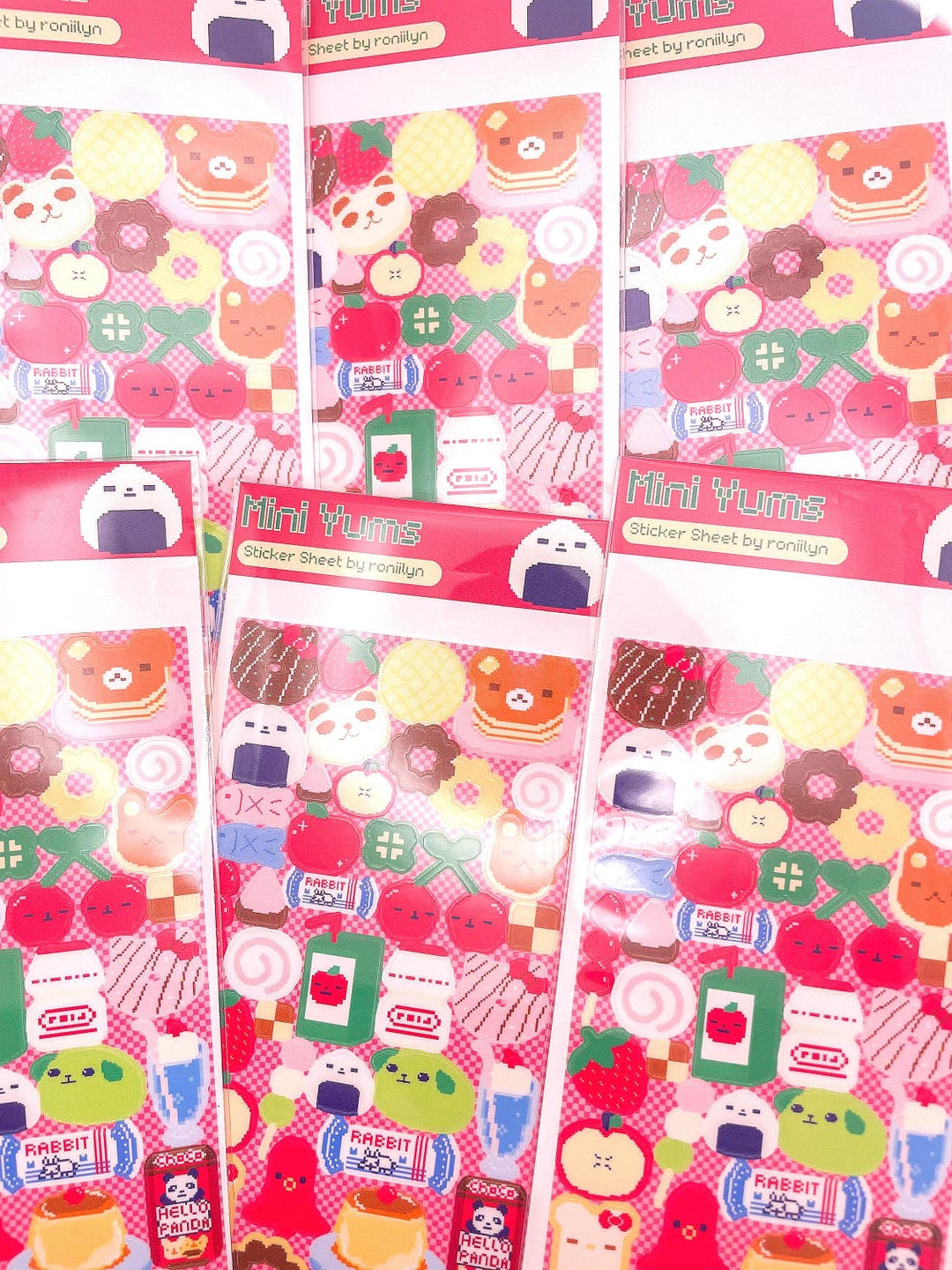 Juminocore Food and Asian Snacks Deco Sticker Sheet | Clear Glossy ...