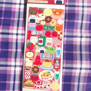 Juminocore Food and Asian Snacks Deco Sticker Sheet | Clear Glossy ...