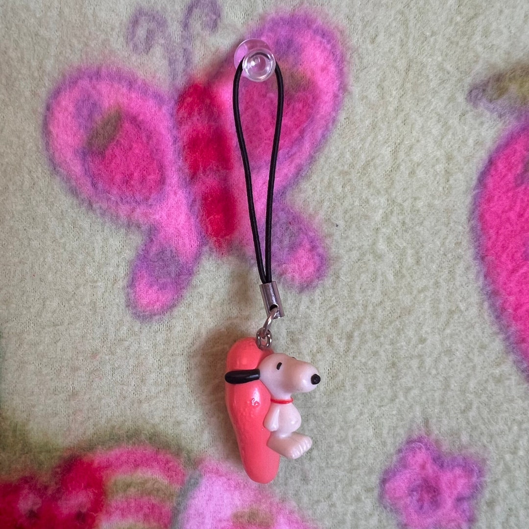 Snoopy Laying on a Carrot Phone Charm Vintage From Japan Y2K Kawaii ...