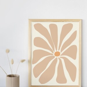Flower Art, Flower Poster, Floral Print, Minimal Flower Art, Minimalist ...