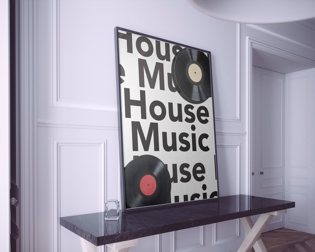 Bold House Music Vinyl Poster: DJ Dance Floor Art (digital Download) - Etsy