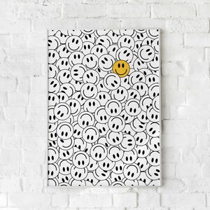 Eclectic Rave Smiley Poster: Acid House Techno Art (printable) - Etsy