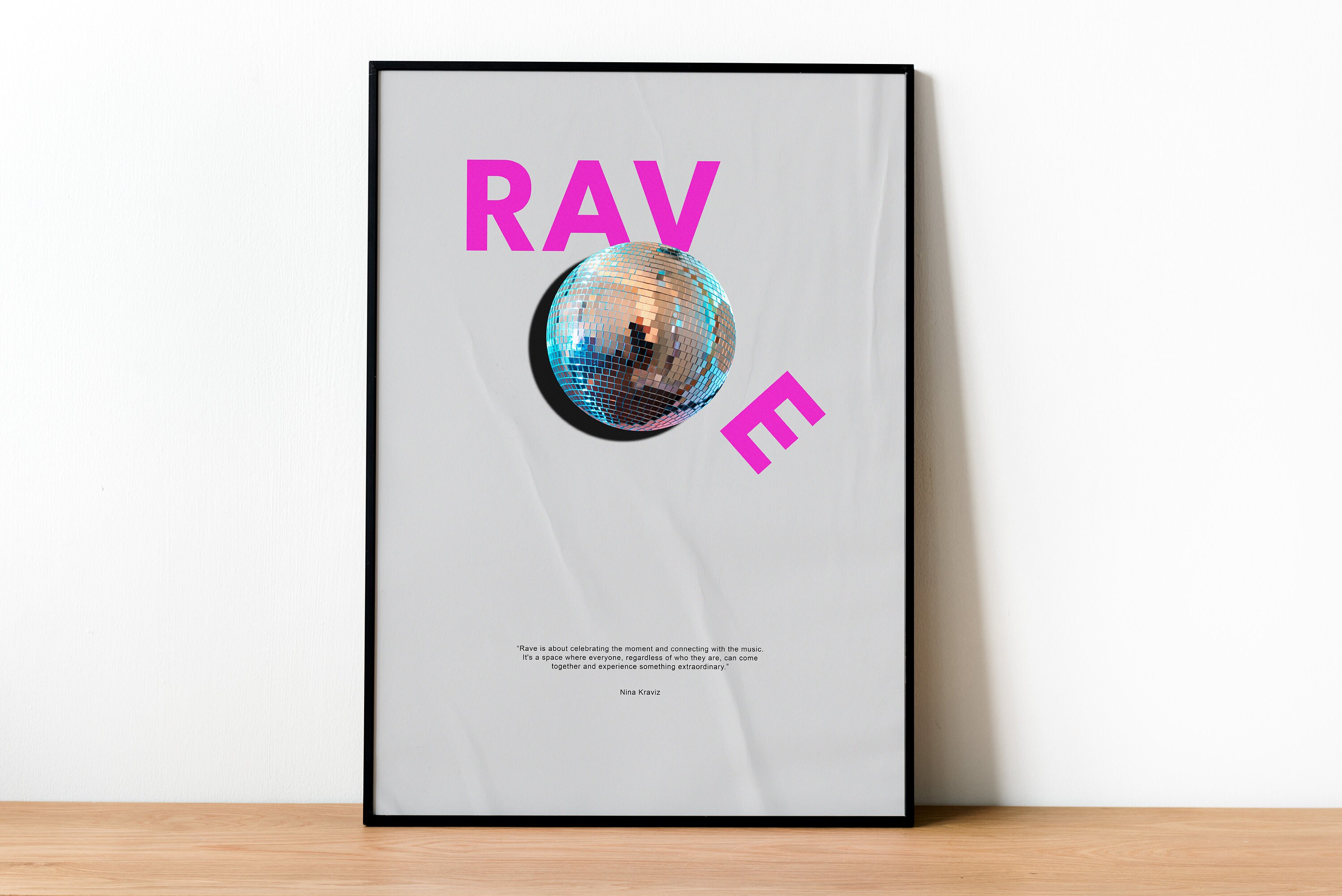 Rave Techno Nina Kraviz Poster Lyrics Dance Music Bold Quote House ...