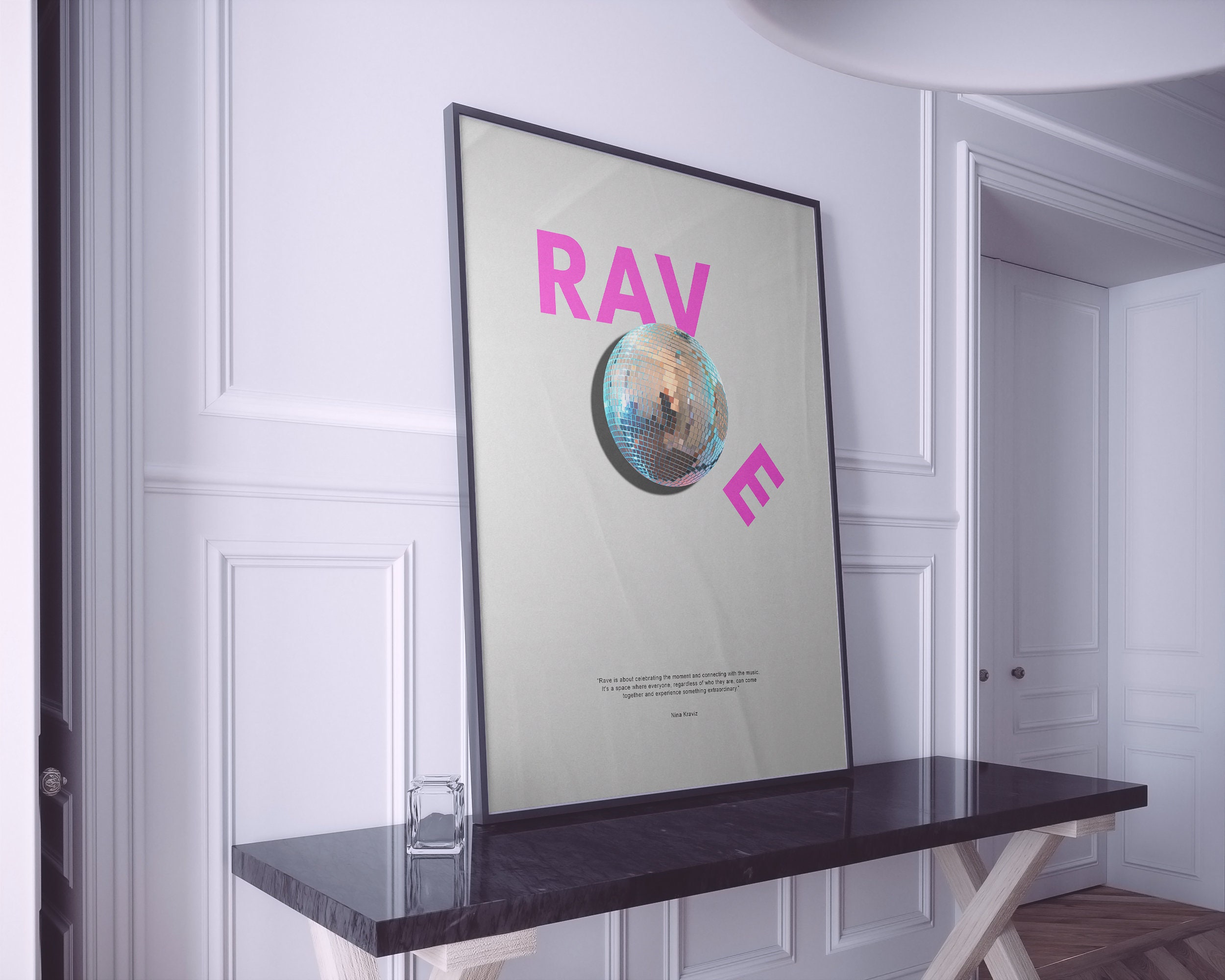 Rave Techno Nina Kraviz Poster Lyrics Dance Music Bold Quote House ...