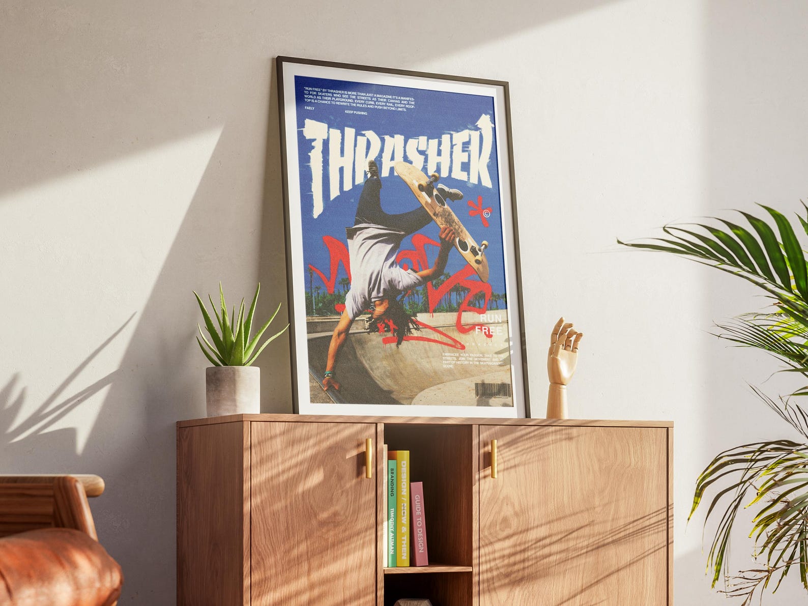 Vintage Thrasher Skateboarding Poster: 90s Streetwear Art (digital ...