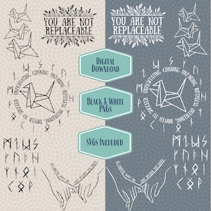 Dramione Manacled SVG PNG Bundle, the High Reeve Runes, Paper Crane ...