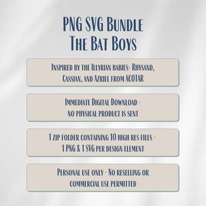 ACOTAR PNG SVG Bundle, the Illyrian Bat Boys, Rhysand Cassian Azriel ...