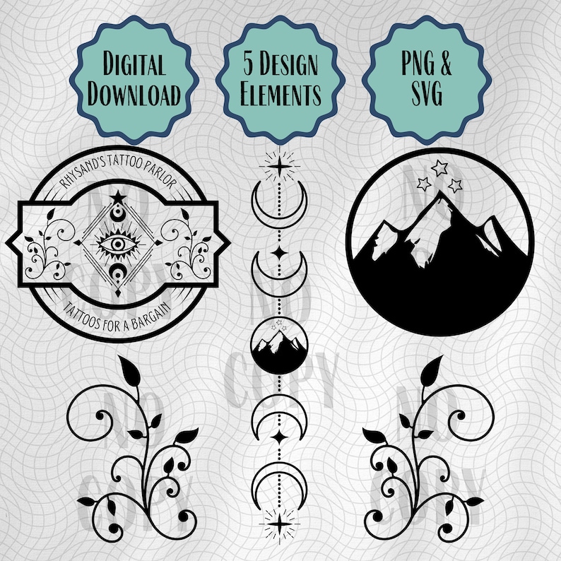 ACOTAR SVG PNG Set Feyre Archeron Moon Phase Back Tattoo - Etsy Australia