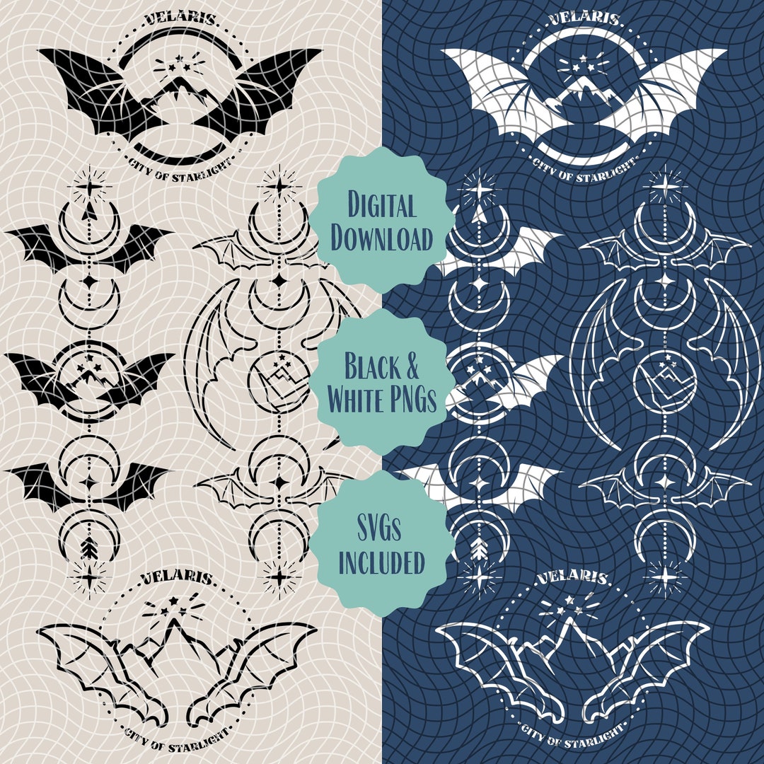 ACOTAR SVG PNG Bundle, Velaris, Ramiel, Illyrian Wings, Feyre Archeron ...