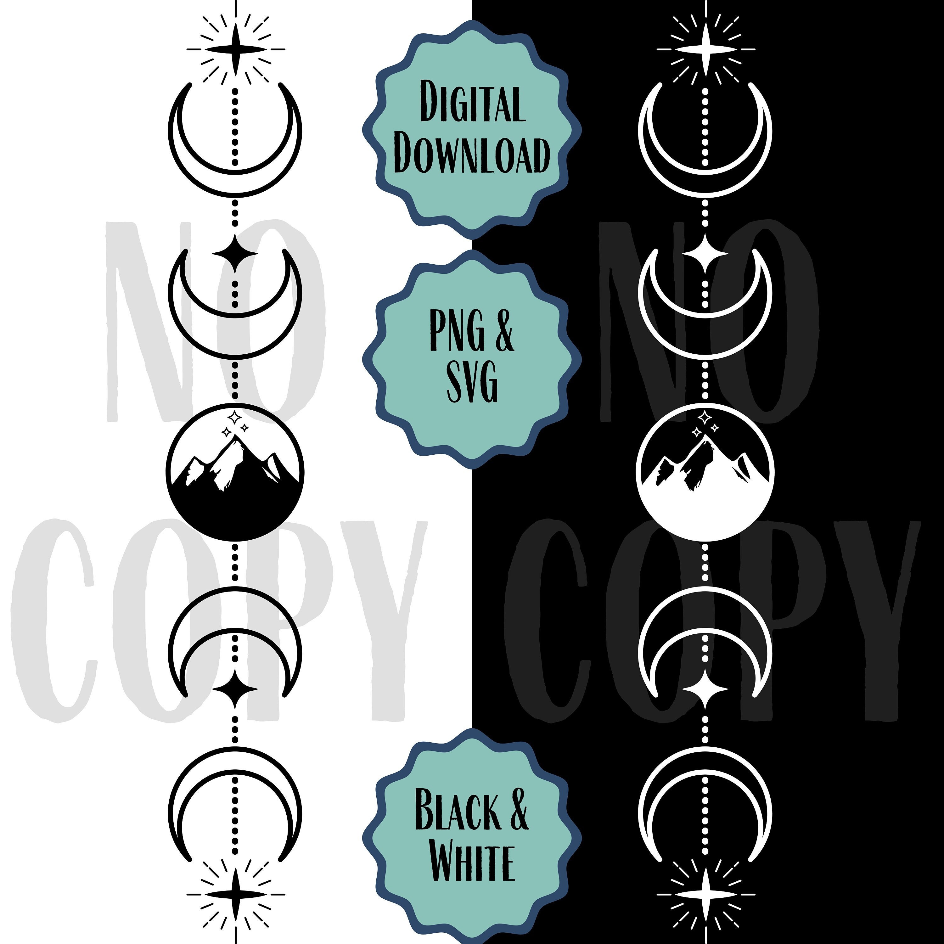 ACOTAR SVG PNG Set Feyre Archeron Moon Phase Back Tattoo - Etsy Australia