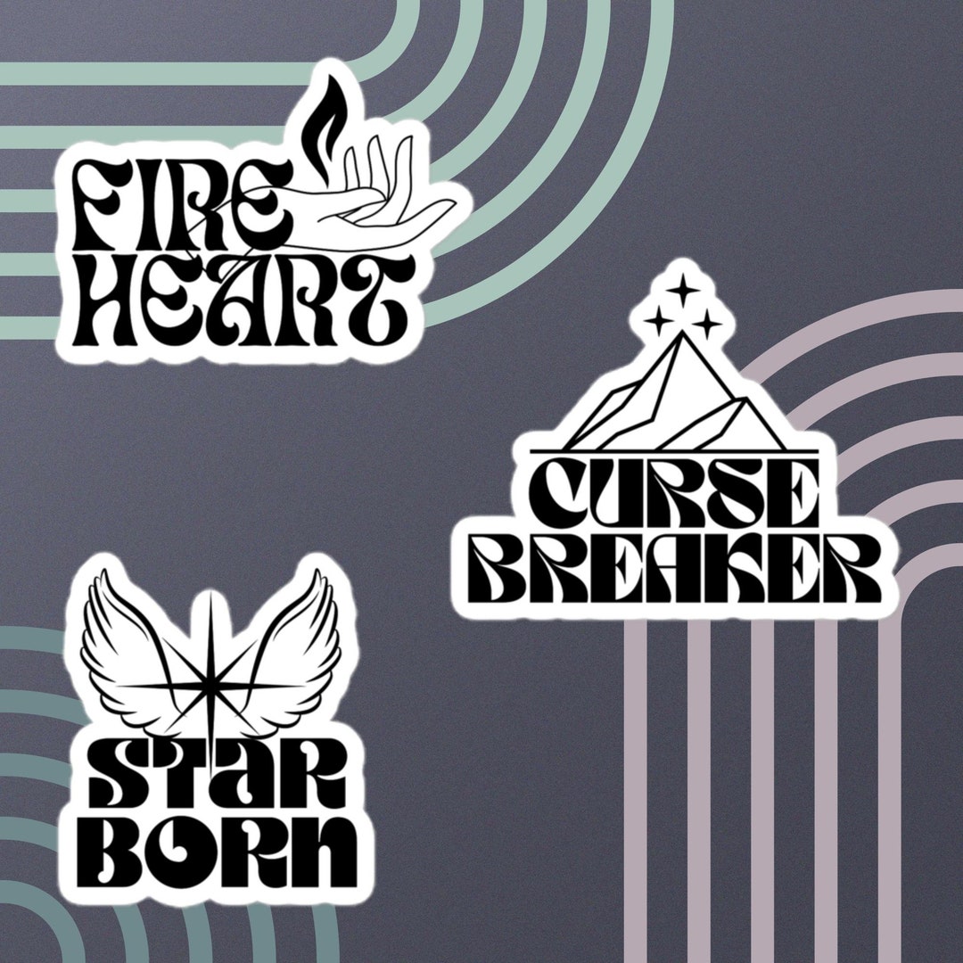 Sjmverse Stickers Throne of Glass tog Aelin, Fireheart ACOTAR Feyre ...