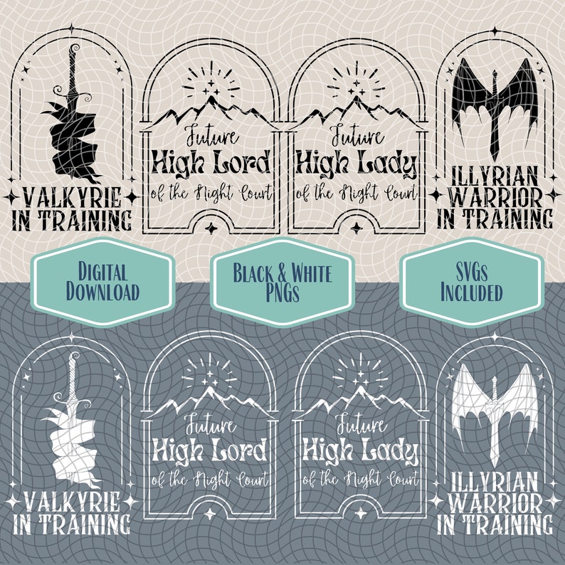 ACOTAR Baby SVG PNG Bundle, Future High Lord Lady, Valkyrie Illyrian ...