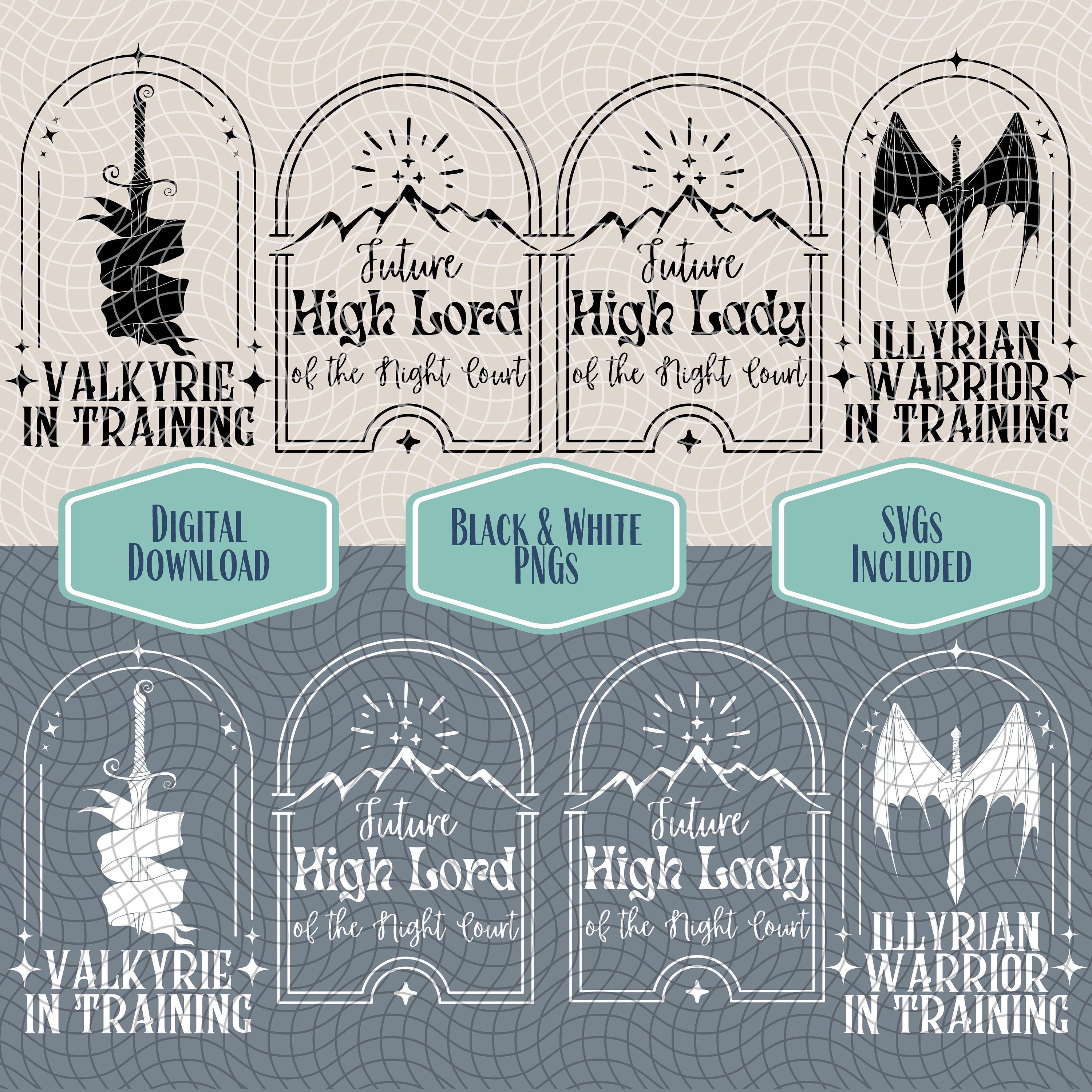 ACOTAR Baby SVG PNG Bundle, Future High Lord Lady, Valkyrie Illyrian ...