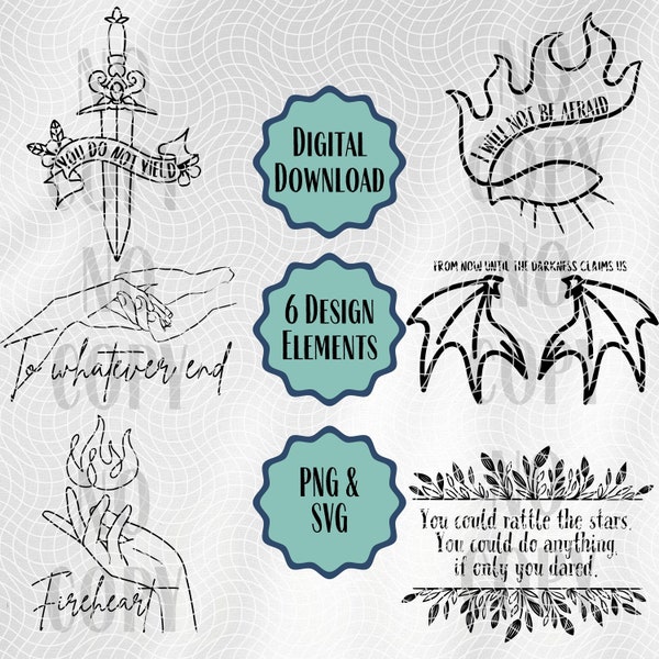 Throne of Glass Fireheart Svg - Etsy