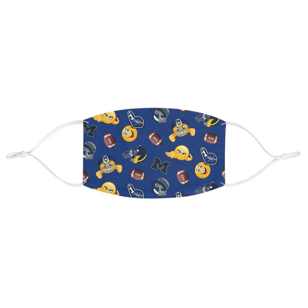 University of Michigan Emoji Fabric Face Mask - Etsy