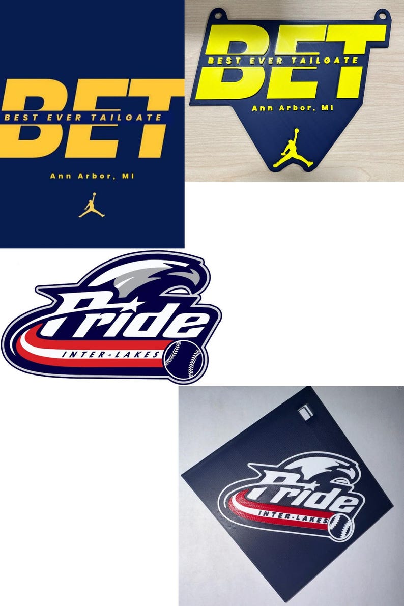 Custom 3D Printed Logos-business Logos, Coasters, Bag Tags, Sports ...