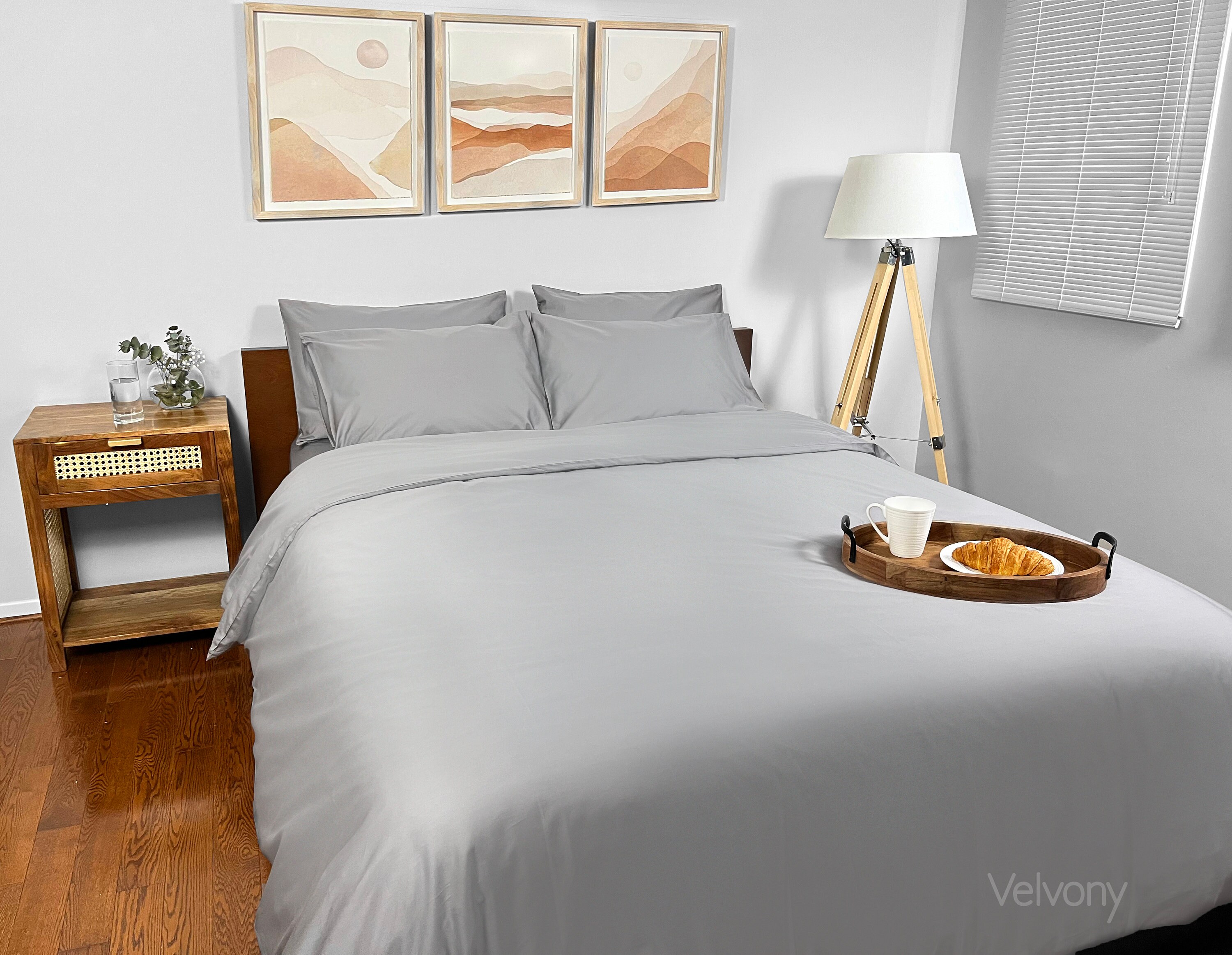 Deluxe Bundle Sheet Set, 100% Luxury Cotton Bedding, 7 PC Set, Sateen ...