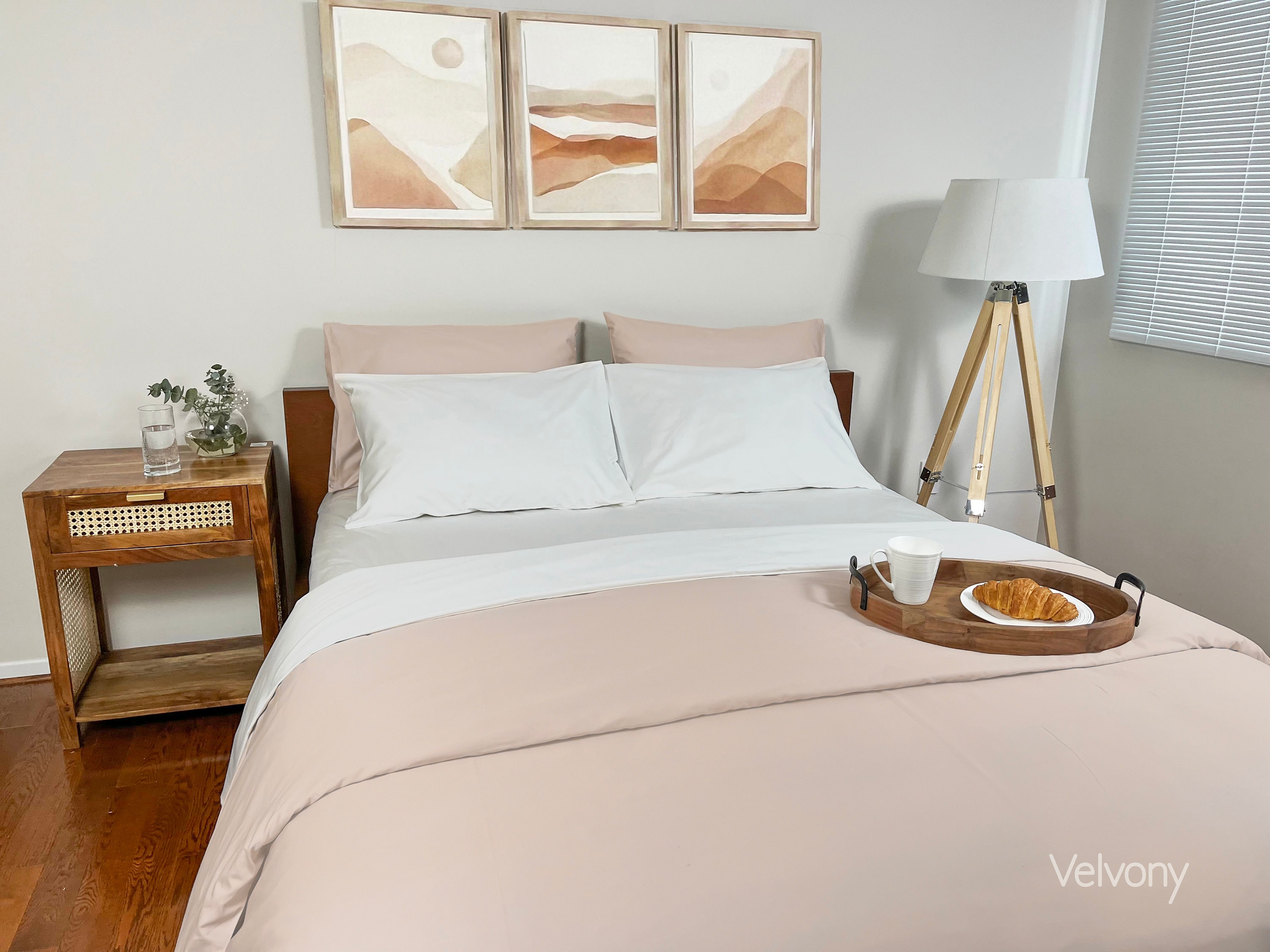 Deluxe Bundle Sheet Set, 100% Luxury Cotton Bedding, 7 PC Set, Sateen ...