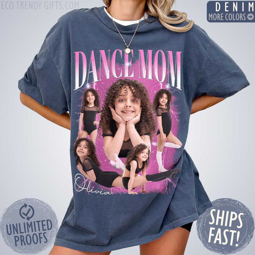 Custom Dance Mom Shirt, Personalized Photos Name Comfort Colors Dance ...