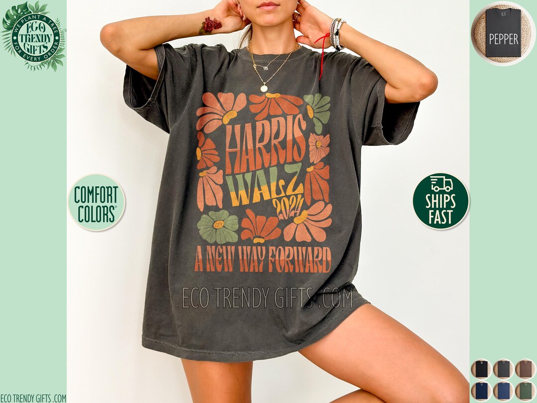 Harris Walz 2024 Shirt, Retro Kamala Harris Tee, A New Way Forward ...