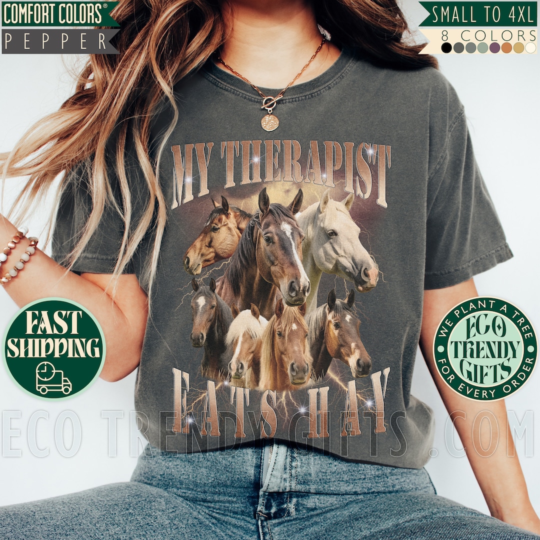 Funny Horse Shirt, Vintage Barn T-shirt, Comfort Colors® 90s Bootleg ...