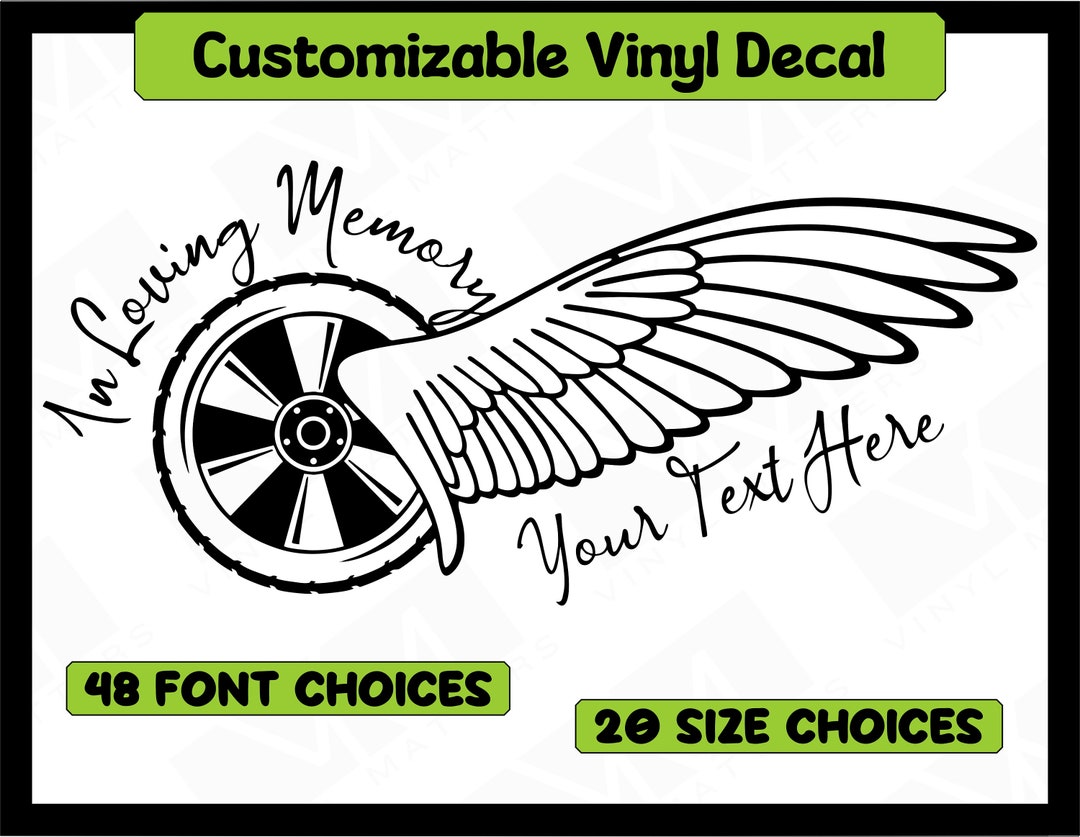 In Loving Memory Car Decal Custom Personalize Gift Vinyl Permanent High ...