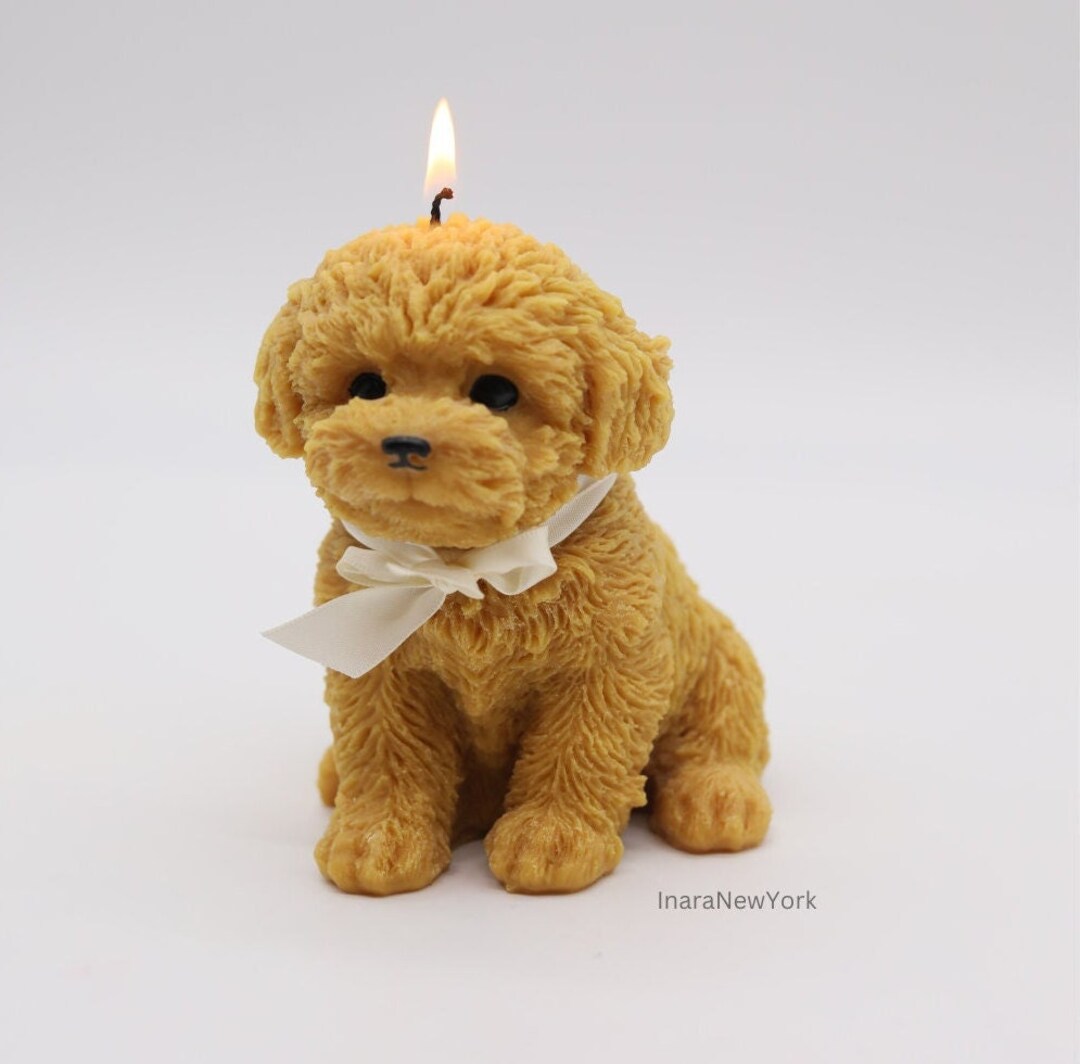 Dog Candle Sculptural Housewarming Candle Doggy Personalized Custom ...