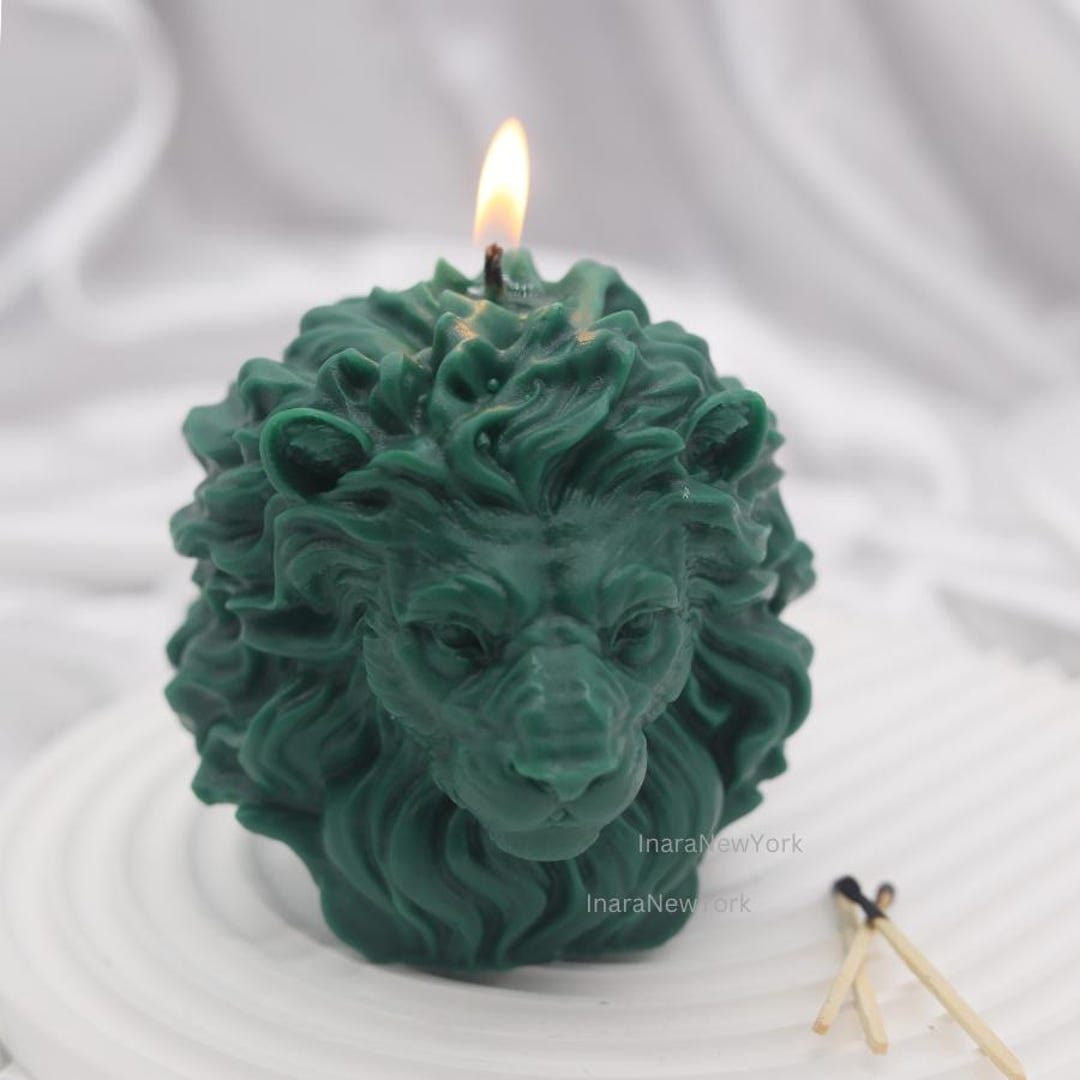 Lion Head Soy Candle: Handmade Farmhouse Decor Gift - Etsy UK