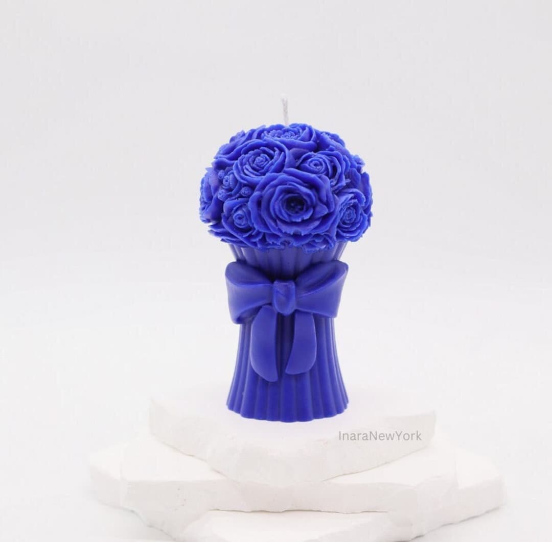Flower Bouquet Shaped Candle | Valentines Day Candle | Sculptural ...