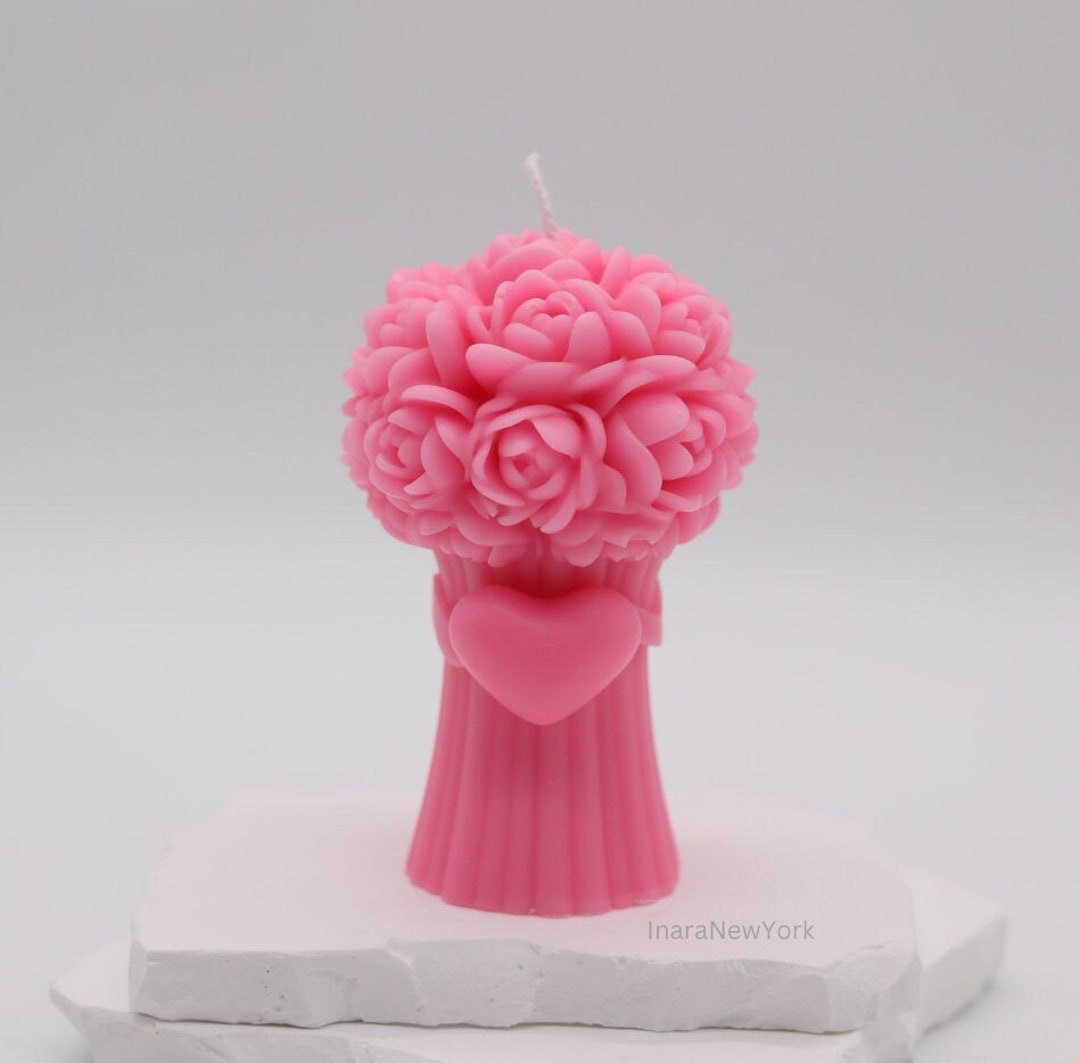 Free Shipping Flower Bouquet Shaped Candle Valentines Day Candle ...