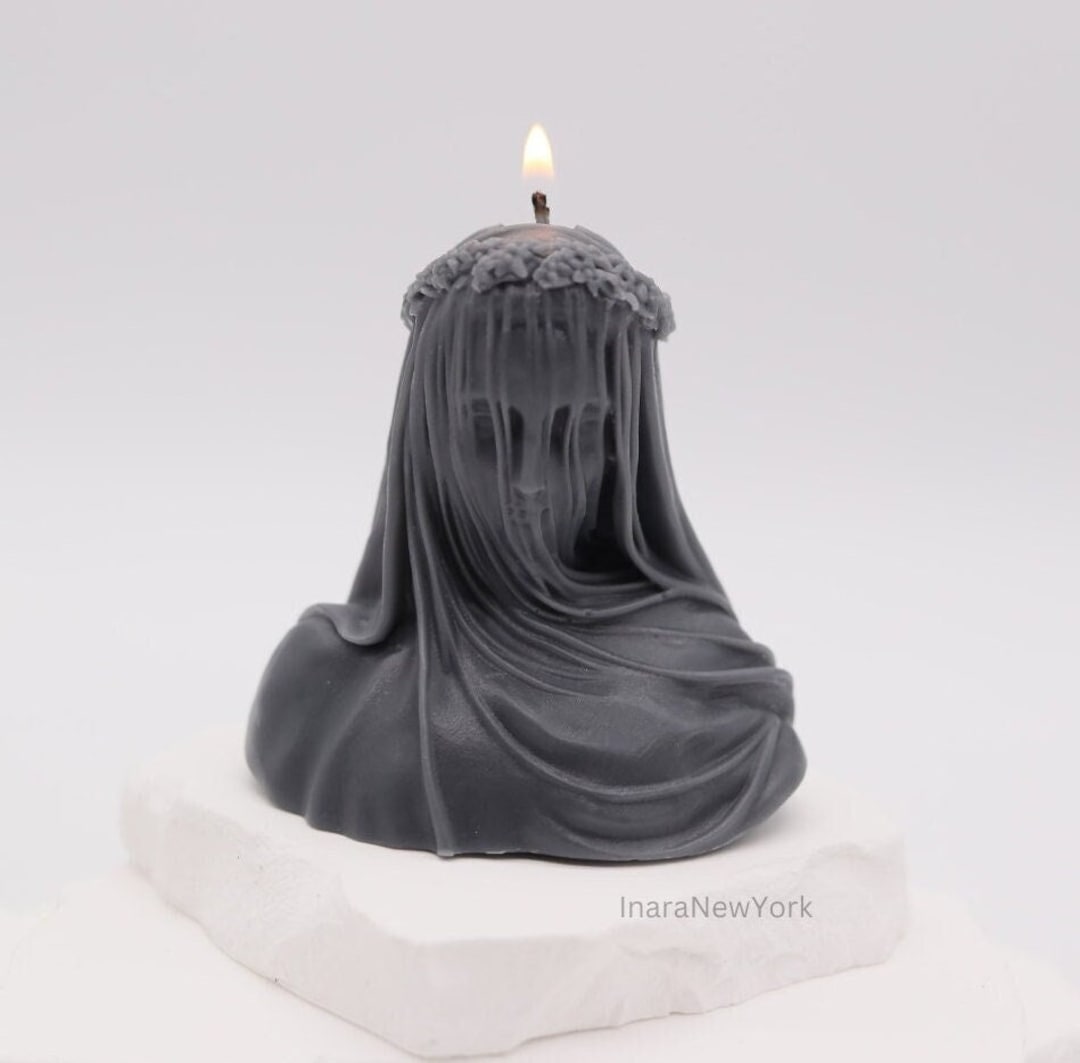 Veiled Lady | Sculptural Candle | Housewarming Decor Candle | Handmade ...