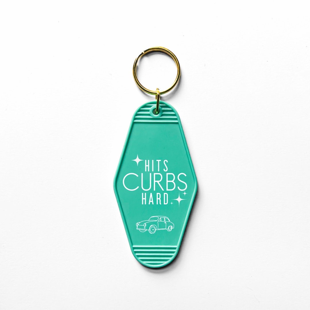 Retro Motel Keychain - Hits Curbs Hard Keychain - Key Accessories - Car ...