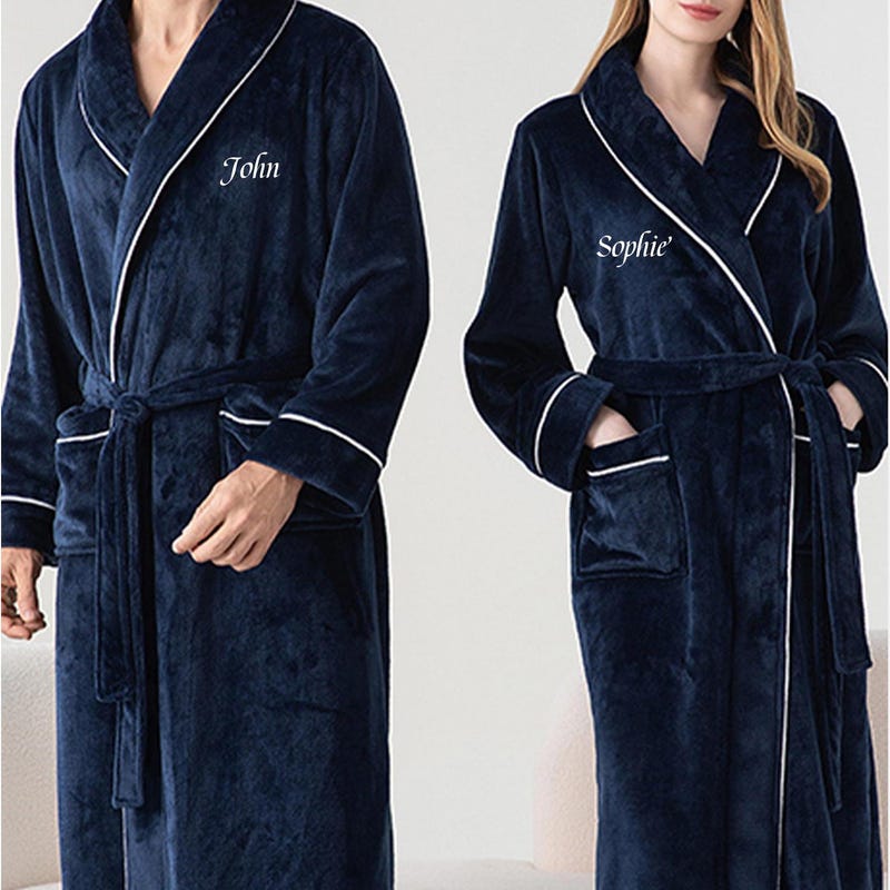 Womens Robe Fluffy Embroider - Etsy UK