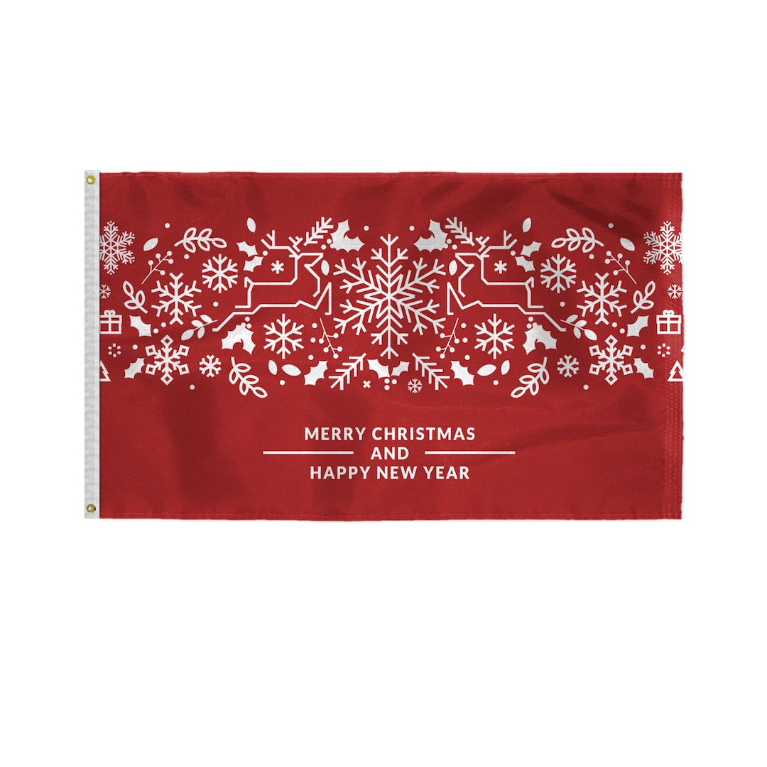 Festive 3ftx5ft Outdoor Christmas Flag Merry Christmas & - Etsy