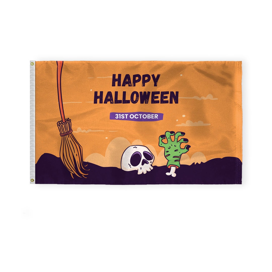 Spooky Halloween Flags 3'x5' Double-sided Nylon - Etsy