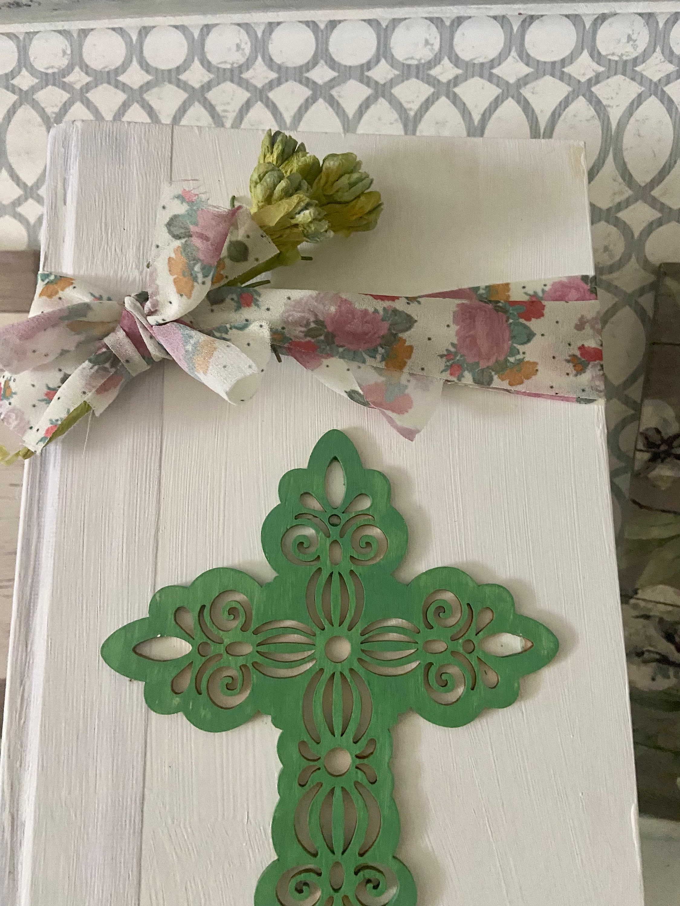 Religious Book Stack “A Mighty Fortress is Our God” Farmhouse Book ...