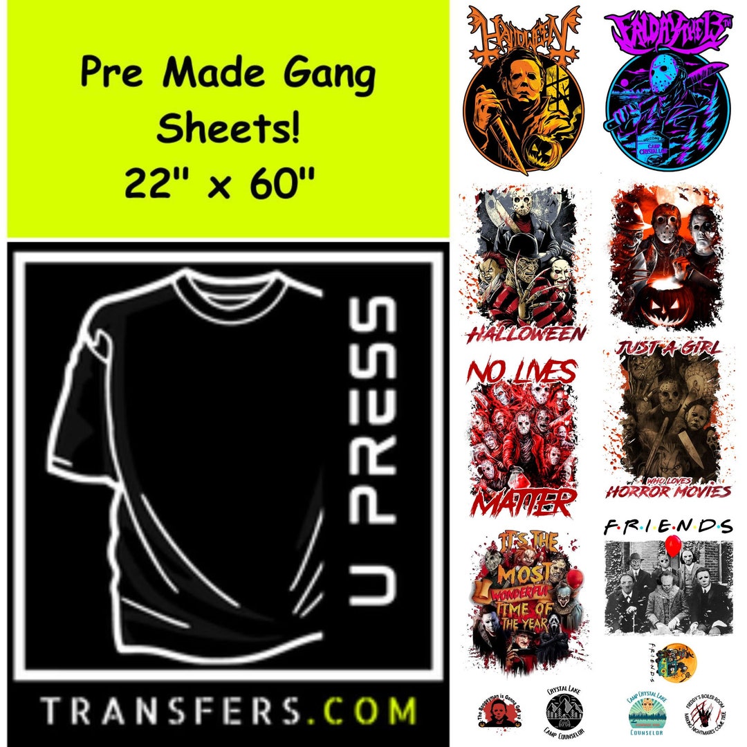 Dtf Gang Sheet Dtf Transfers Ready To Press Slasher Dtf Gang Sheet 22