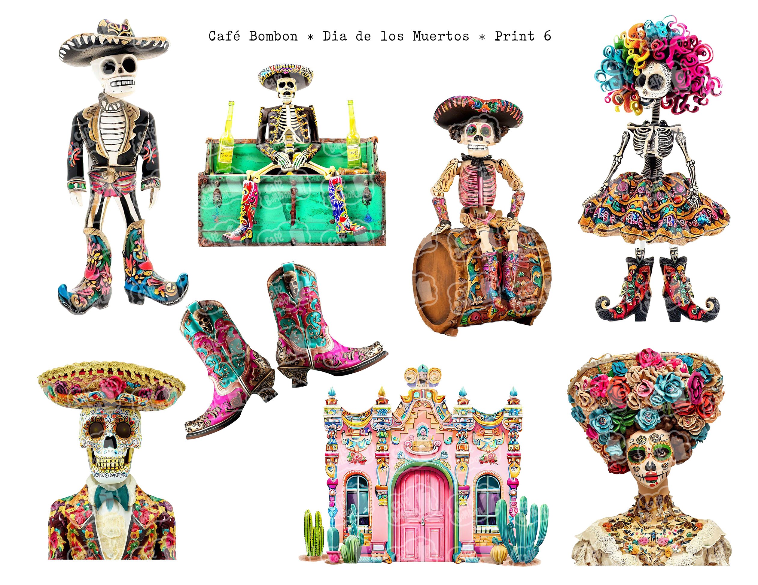 Dia De Los Muertos Clipart, La Catrina Clip Art, Day of the Dead ...