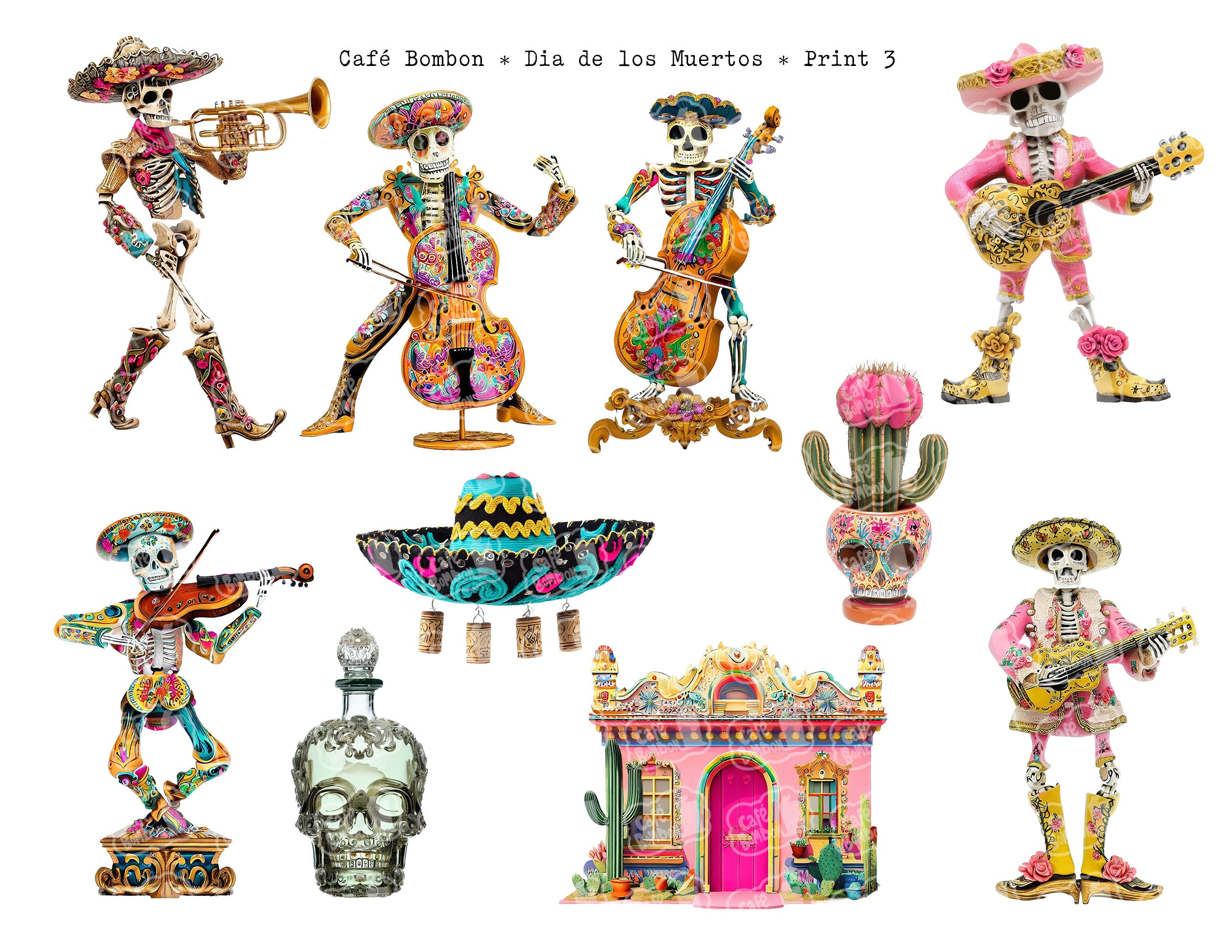Dia De Los Muertos Clipart, La Catrina Clip Art, Day of the Dead ...