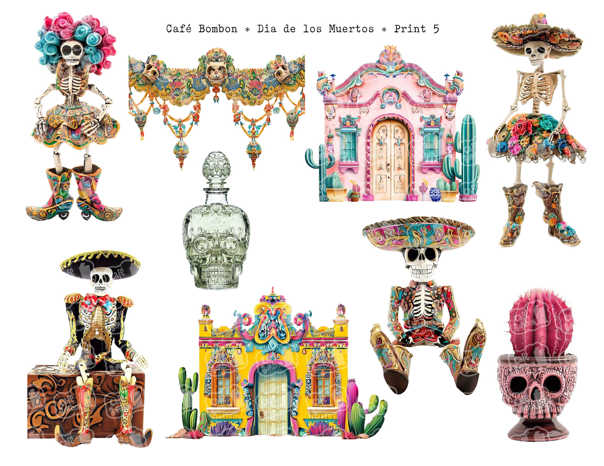 Dia De Los Muertos Clipart, La Catrina Clip Art, Day of the Dead ...