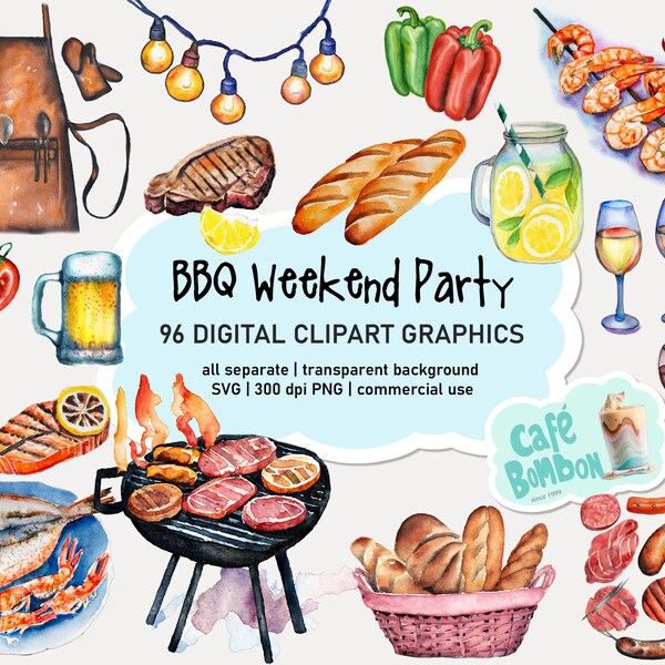 Bbq Clipart - Etsy