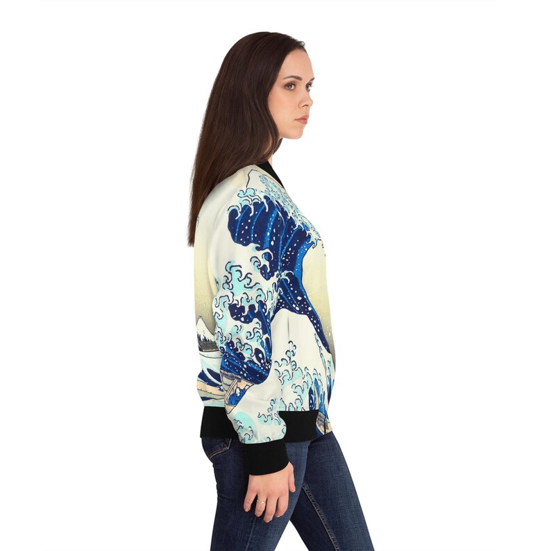 The Great Wave Bomber Jacket - Hokusai Art, Japanese Streetwear, Anime ...
