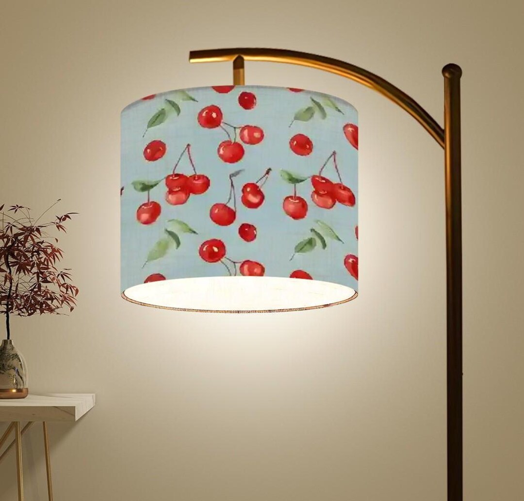 Retro Cherry Pattern Floor Lamp Home and Living Functional Lighting ...