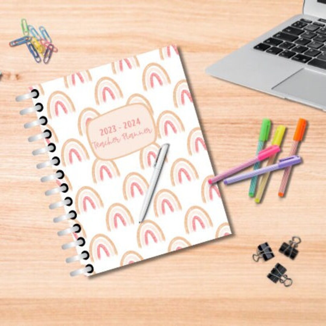2023 - 2024 Rainbow Teacher Planner | Instant Download - Etsy