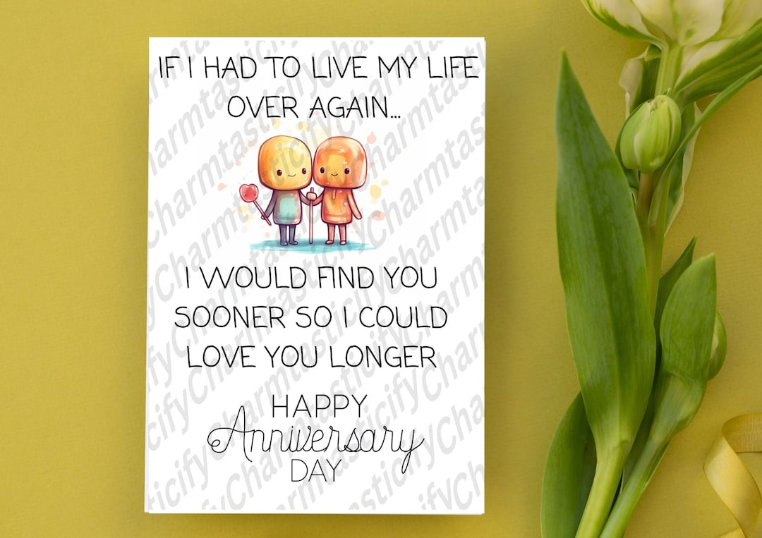 Printable Anniversary Card | Romantic Anniversary Card | Anniversary ...