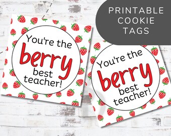 Sip Sip Hooray Printable Cookie Gift Tags, Cookie Teacher Appreciation ...