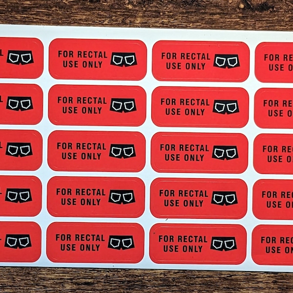 Rectal Use Only Stickers - Etsy