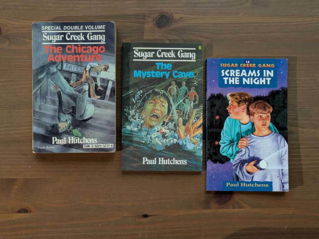 3pk Vintage SUGAR CREEK GANG Mysteries - Screams in Night, Mystery Cave ...